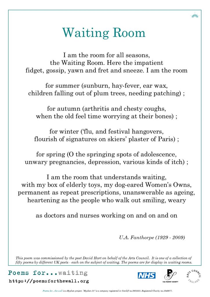 Waiting Room – Poems for…the wall